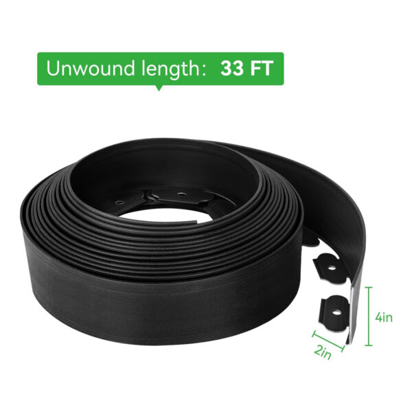 4'H 33FT No-Dig Landscape Edging Plastic Kit with 30 Spikes